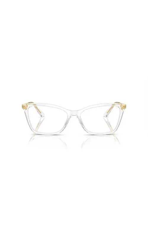 Dolce & Gabbana 54mm Rectangle Full Rim Eyeglasses - Transparent
