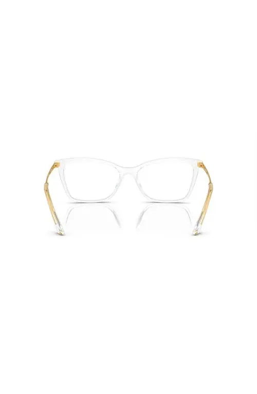Dolce & Gabbana 54mm Rectangle Full Rim Eyeglasses - Transparent