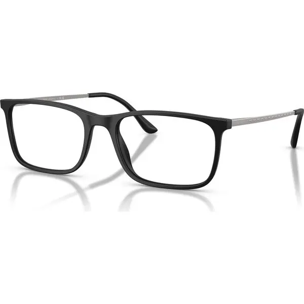 Giorgio Armani Rectangle Full Rim Eyeglasses - Black