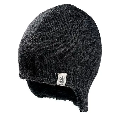 NIRVANNA DESIGNS Wool Beanie With Sherpa Lining - Charcoal