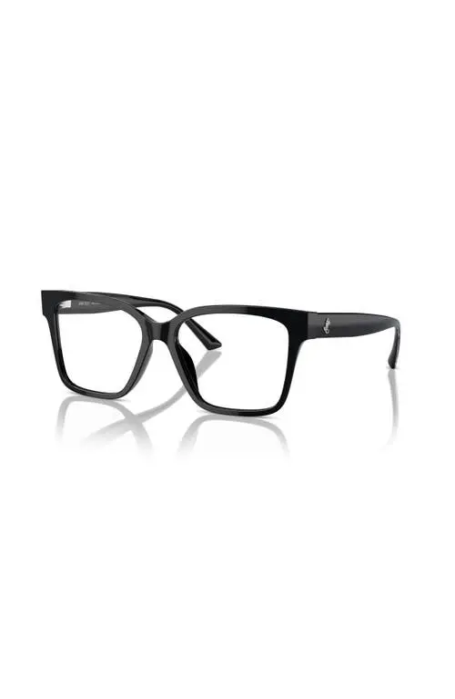 JIMMY CHOO 55mm Rectangle Optical Glasses - Black