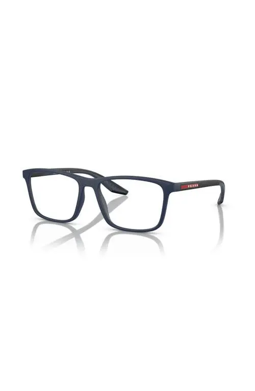 Prada 54mm Rectangle Optical Glasses - Blue