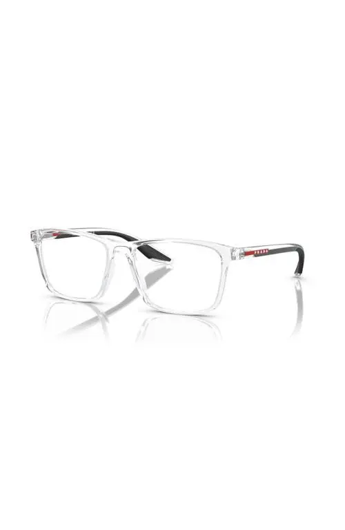 Prada 54mm Rectangle Optical Glasses - Transparent