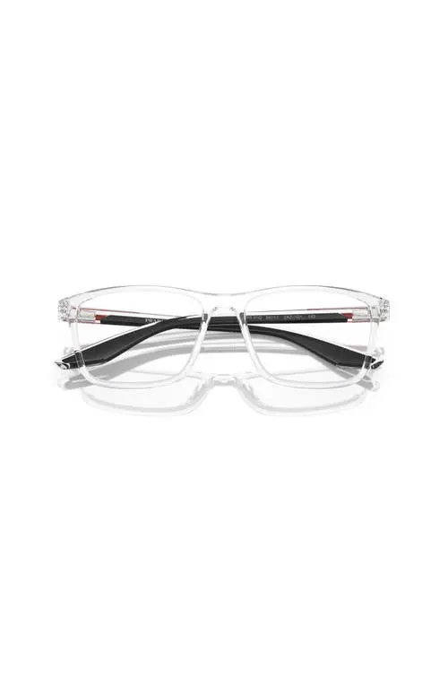 Prada 54mm Rectangle Optical Glasses - Transparent