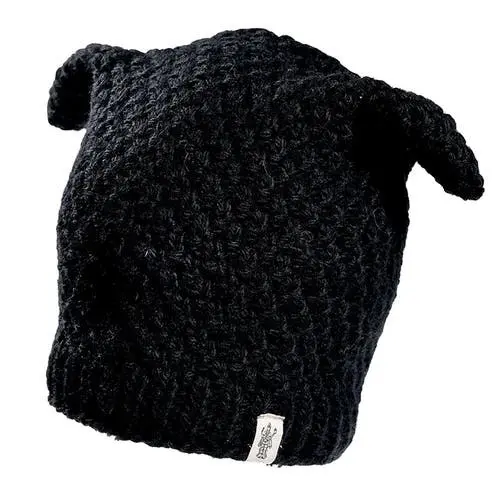 NIRVANNA DESIGNS Bear Ear Beanie - Black