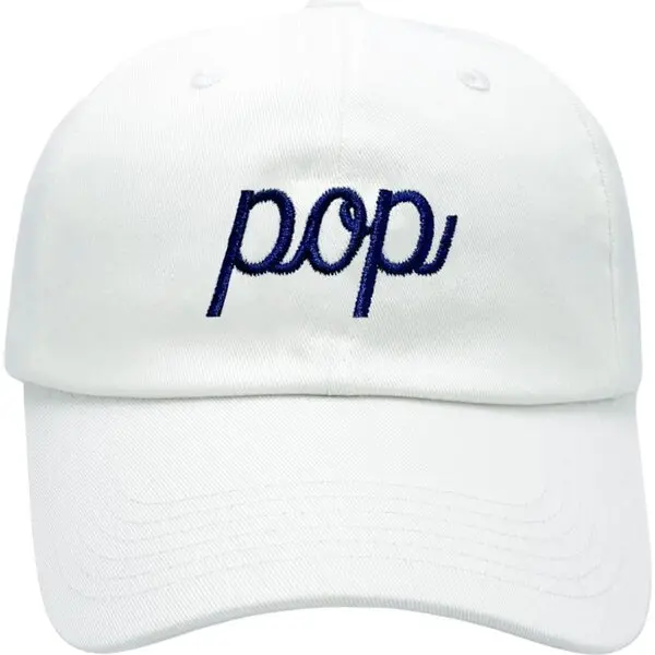 BITS & BOWS Embroidered Baseball Cap - White