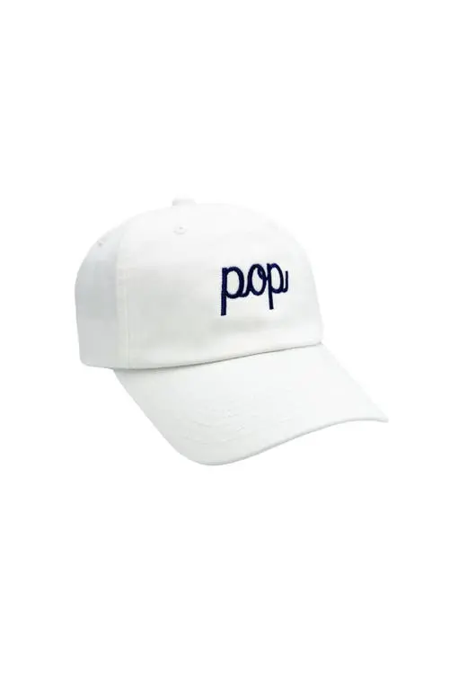 BITS & BOWS Embroidered Baseball Cap - White