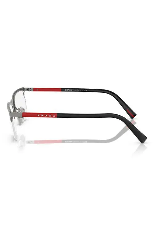 Prada Semi Rimless Pillow Optical Glasses - Matte Grey