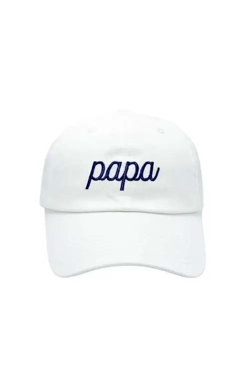 BITS & BOWS Embroidered Baseball Cap - White