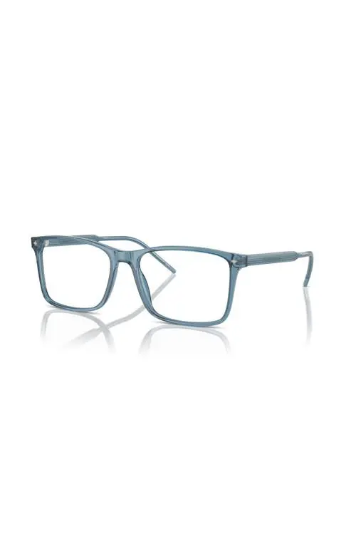 Giorgio Armani Rectangle Full Rim Eyeglasses - Blue