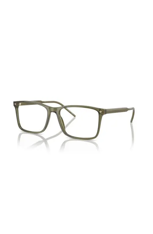 Giorgio Armani Rectangle Full Rim Eyeglasses - Green