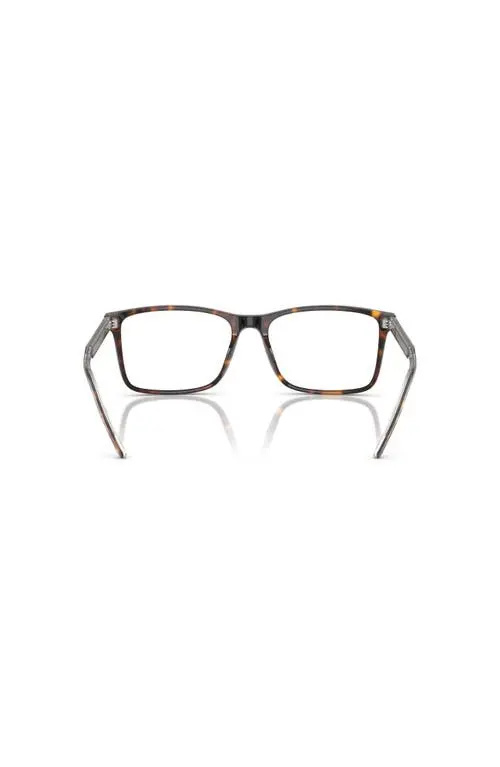 Giorgio Armani Rectangle Full Rim Eyeglasses - Tortoise