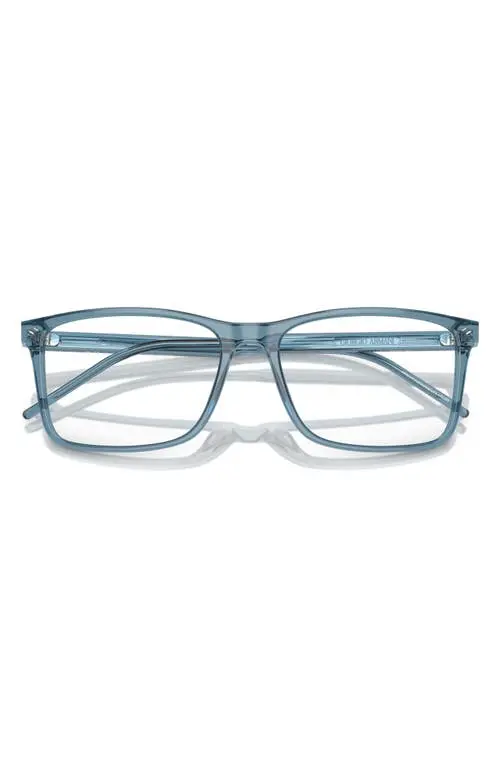 Armani Exchange Ar7258 Rectangle Acetate Eyeglasses - Transparent Blue/demo Lens