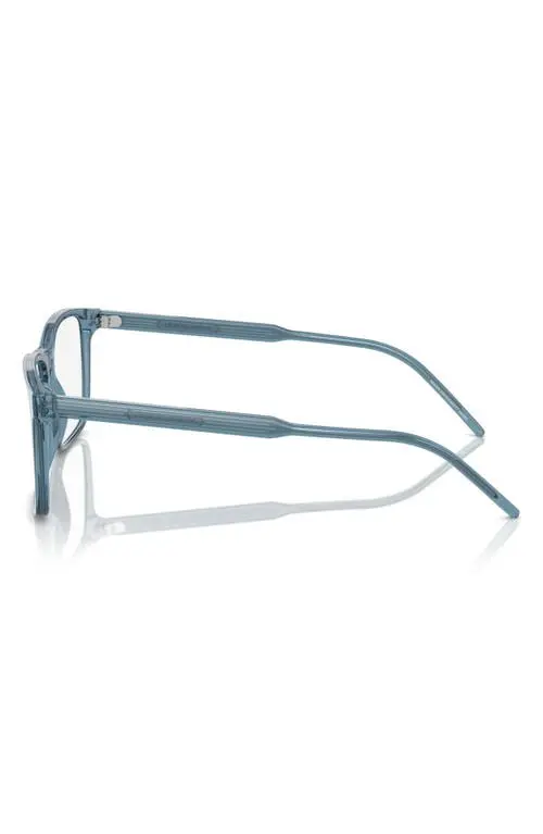 Armani Exchange Ar7258 Rectangle Acetate Eyeglasses - Transparent Blue/demo Lens