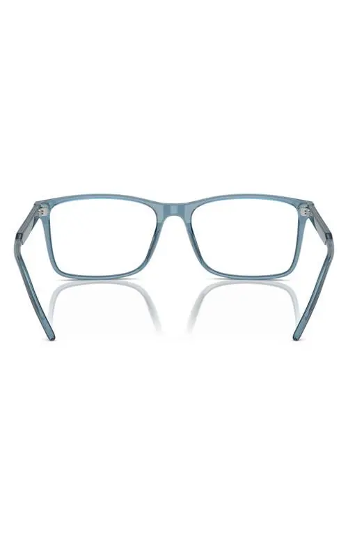 Armani Exchange Ar7258 Rectangle Acetate Eyeglasses - Transparent Blue/demo Lens