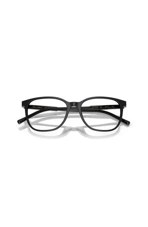 Dolce & Gabbana 51mm Rectangle Full Rim Optical Glasses - Black