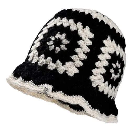 NIRVANNA DESIGNS Crochet Wool Beanie - Black