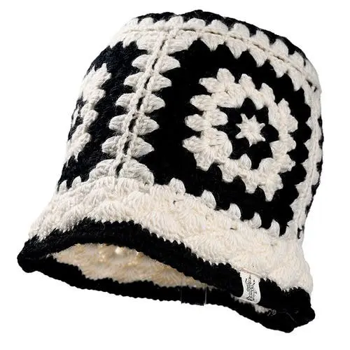 NIRVANNA DESIGNS Crochet Wool Beanie - White