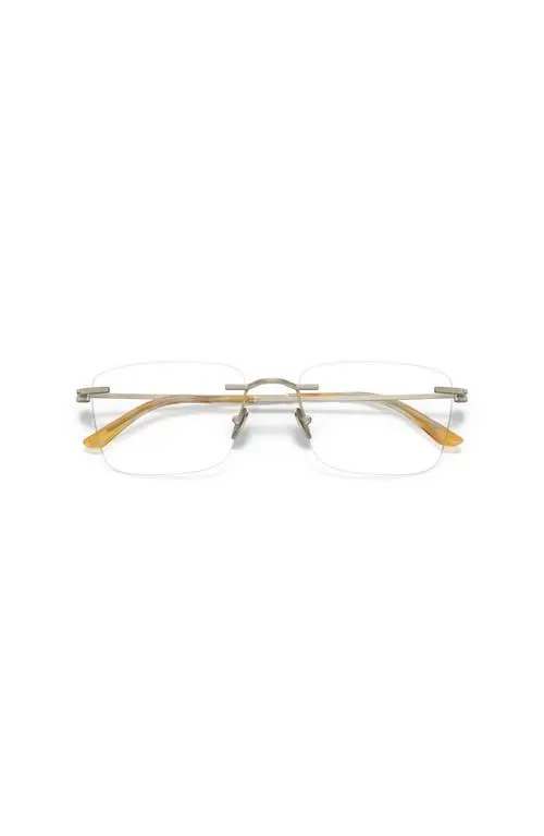 Giorgio Armani 55mm Rectangle Optical Glasses - Black