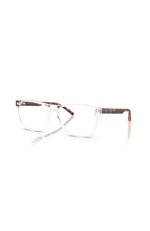 Armani Exchange 54mm Rectangle Eyeglasses - Transparent