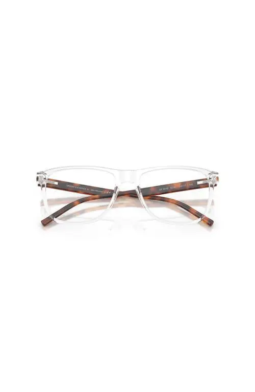 Armani Exchange 54mm Rectangle Eyeglasses - Transparent