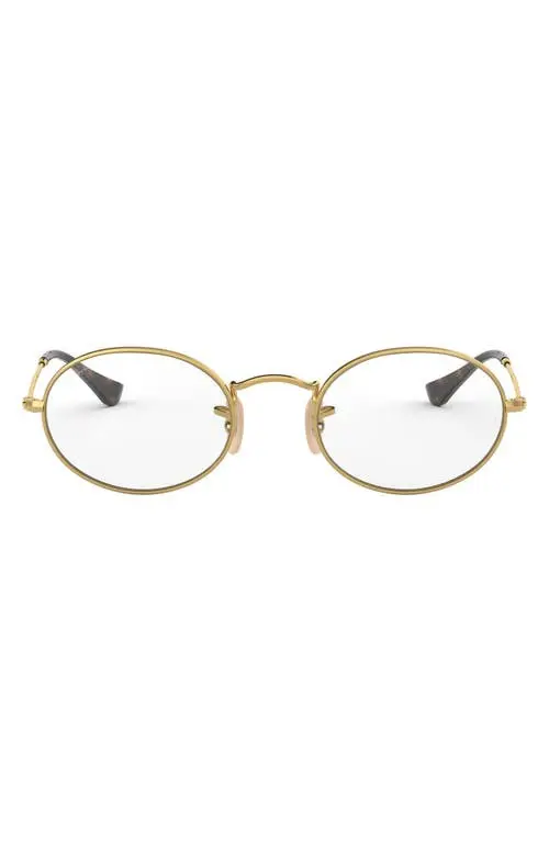 Ray-ban Oval Optical Glasses - Gold