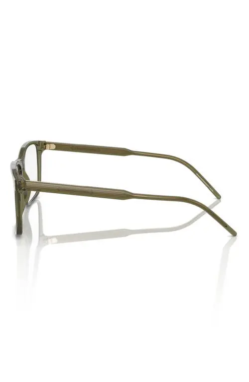 Armani Exchange 55mm Rectangle Eyeglasses - Transparent Green/demo Lens