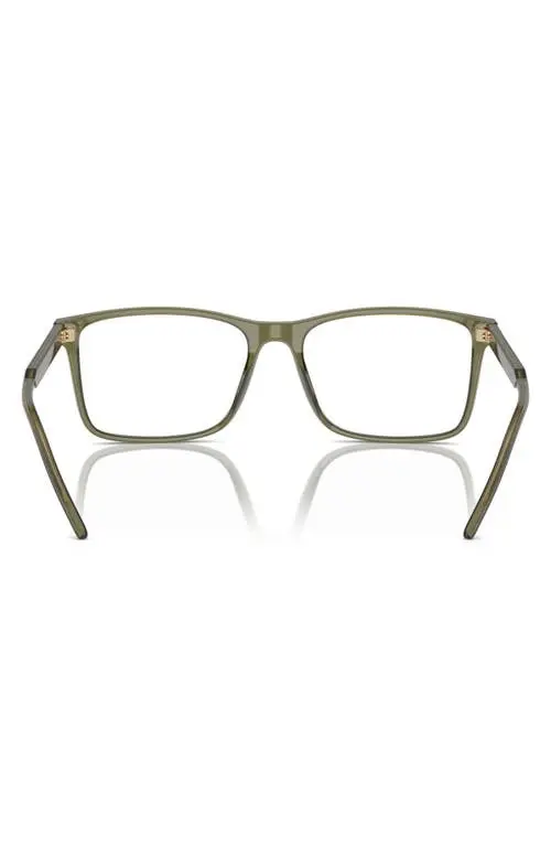 Armani Exchange 55mm Rectangle Eyeglasses - Transparent Green/demo Lens