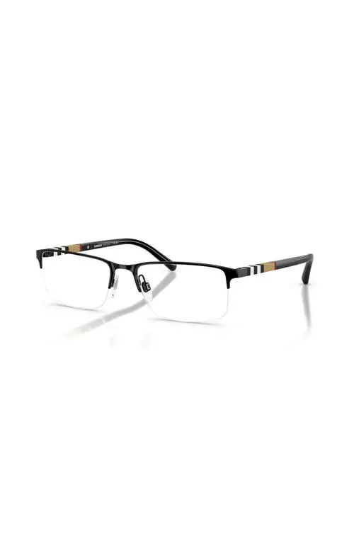 Burberry 55mm Rectangle Optical Glasses - Black