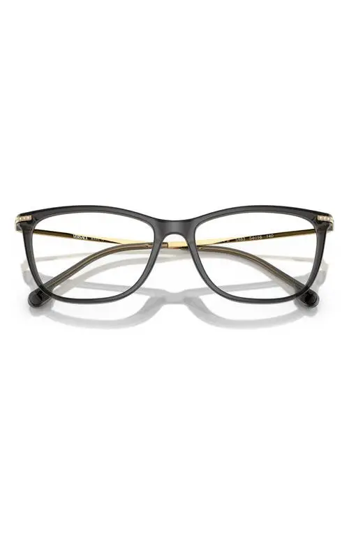 Versace Cat Eye Optical Glasses - Shiny Black