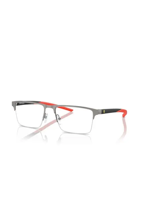 SCUDERIA FERRARI 55mm Rectangle Eyeglasses - Grey