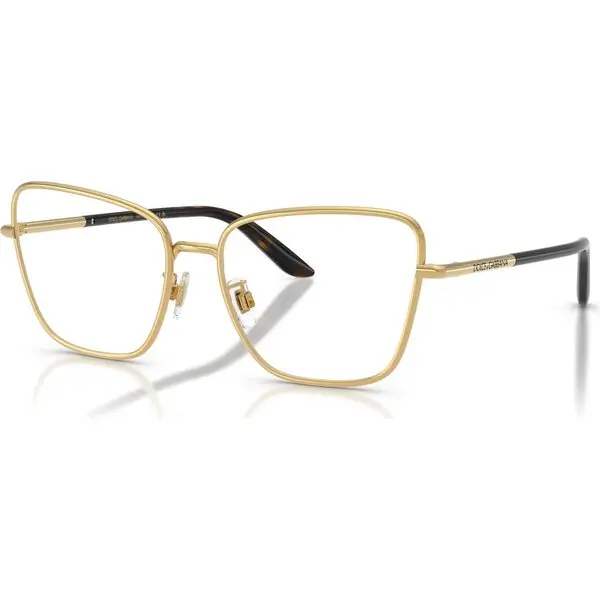 Dolce & Gabbana 57mm Cat Eye Optical Glasses - Gold