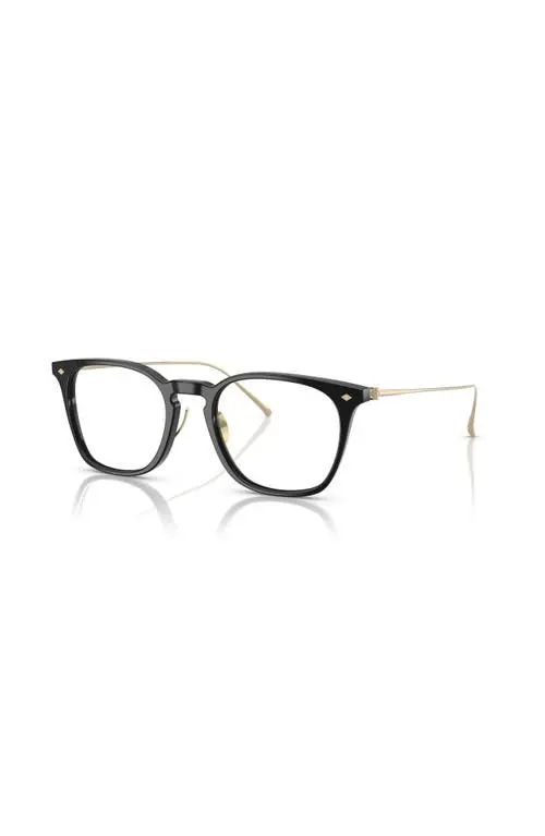 Giorgio Armani 51mm Rectangle Eyeglasses - Black