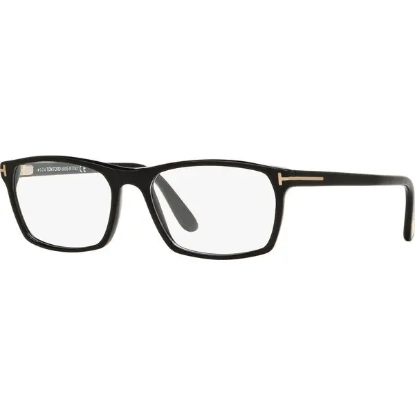TOM FORD 56mm Full Rim Rectangle Eyeglasses - Black