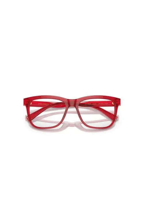 Dolce & Gabbana 49mm Rectangle Eyeglasses - Red