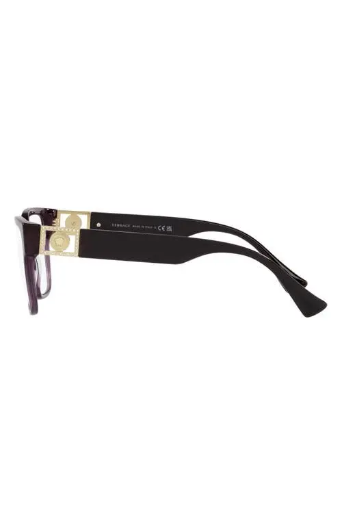 Versace Square Optical Glasses - Plum