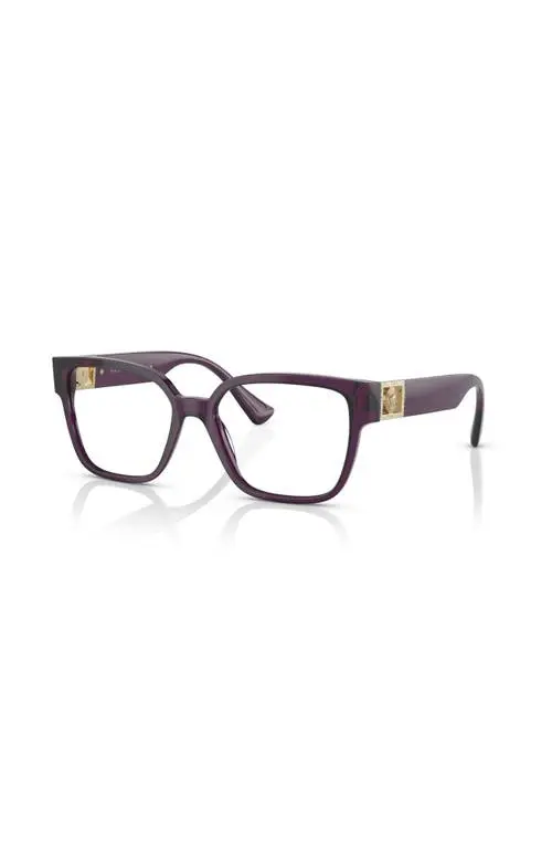 Versace 54mm Square Full Rim Eyeglasses - Violet