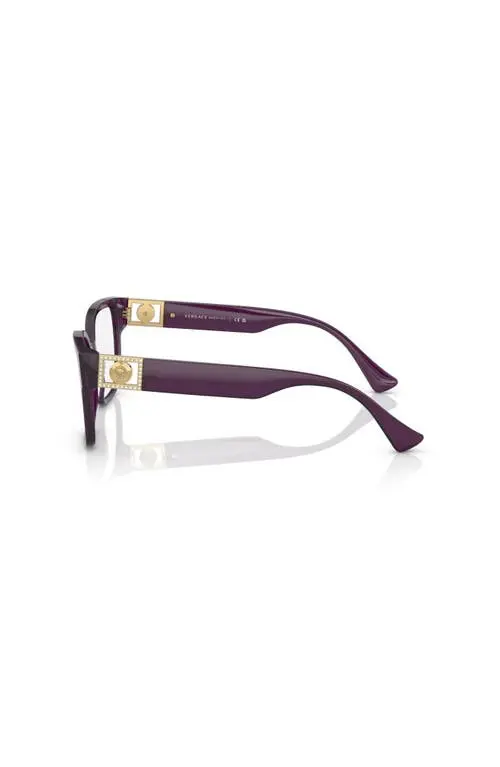 Versace 54mm Square Full Rim Eyeglasses