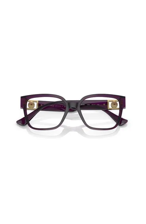Versace 54mm Square Full Rim Eyeglasses