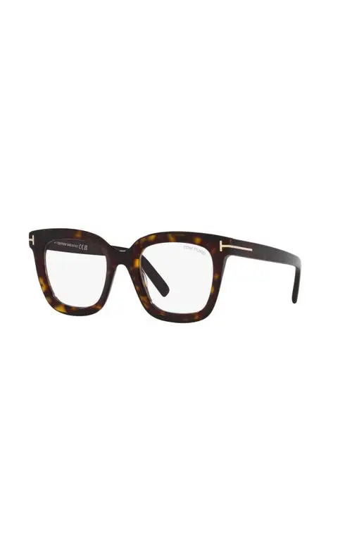 TOM FORD 51mm Square Optical Glasses - Tortoise