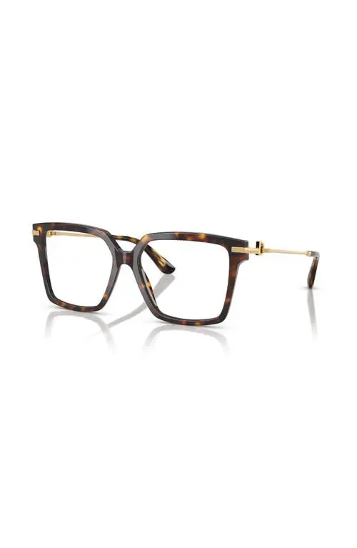 Dolce & Gabbana 54mm Square Optical Glasses - Tortoise