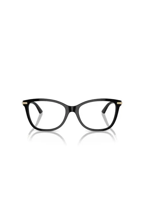 JIMMY CHOO 52mm Rectangle Full Rim Eyeglasses - Black