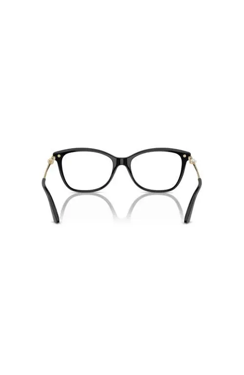 JIMMY CHOO 52mm Rectangle Full Rim Eyeglasses - Black