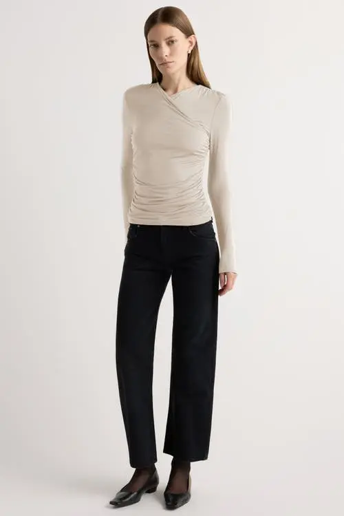 Modern Citizen Lilou Wrap-neck Long-sleeve Tee - Pampas