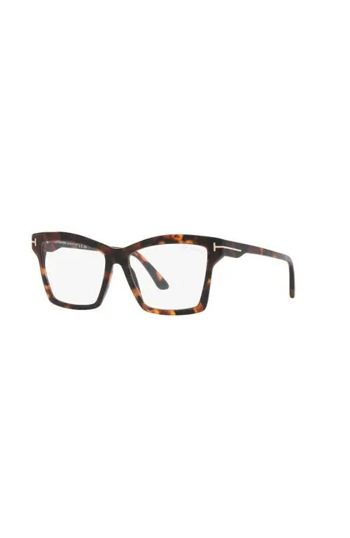 TOM FORD 54mm Square Optical Glasses - Tortoise