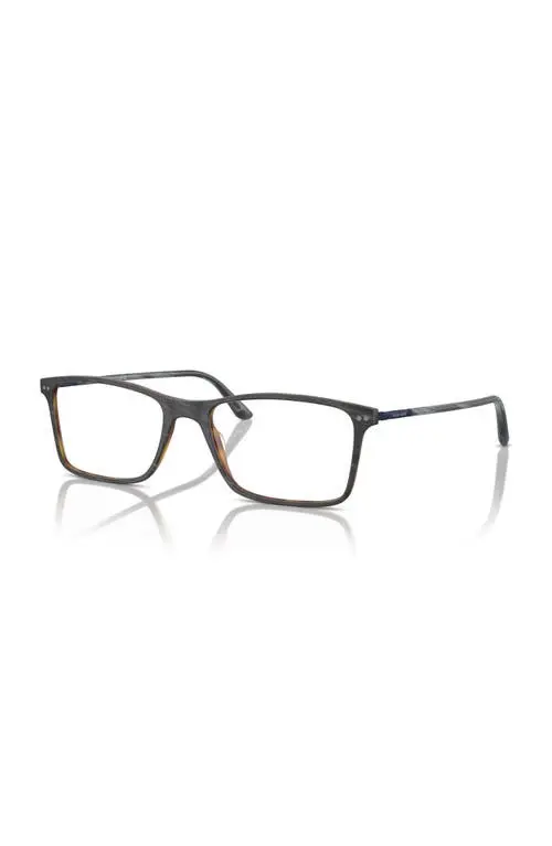 Giorgio Armani 55mm Rectangle Eyeglasses - Grey