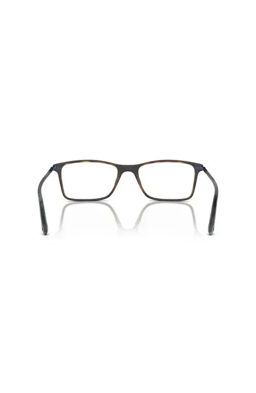 Giorgio Armani 55mm Rectangle Eyeglasses - Grey