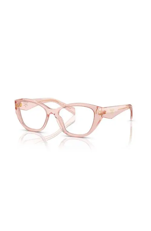 Prada 51mm Irregular Optical Glasses - Pink