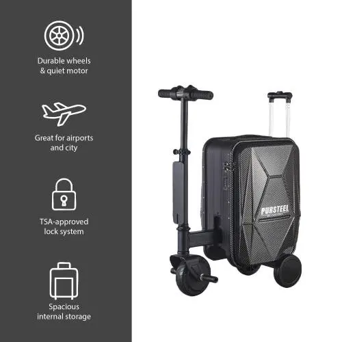 PURSONIC Smart Travel Bundle Electric Scooter Luggage With Air Tag