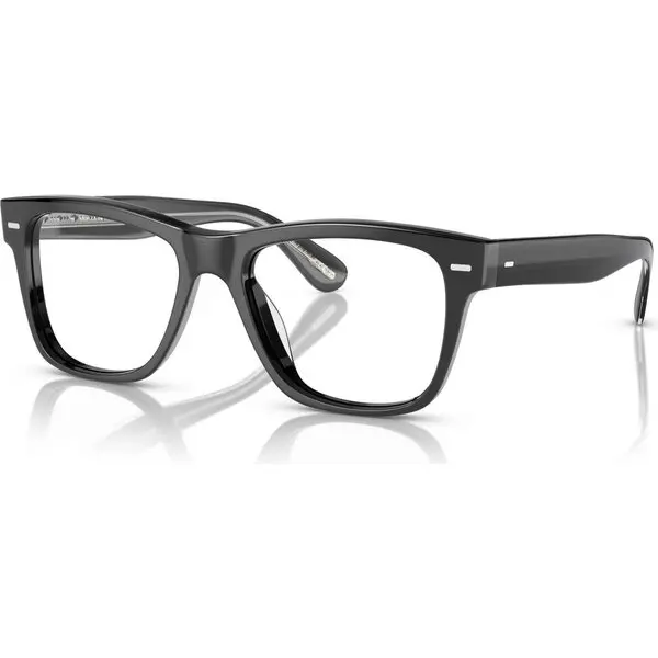 Oliver Spencer 51mm Rectangle Optical Glasses - Black